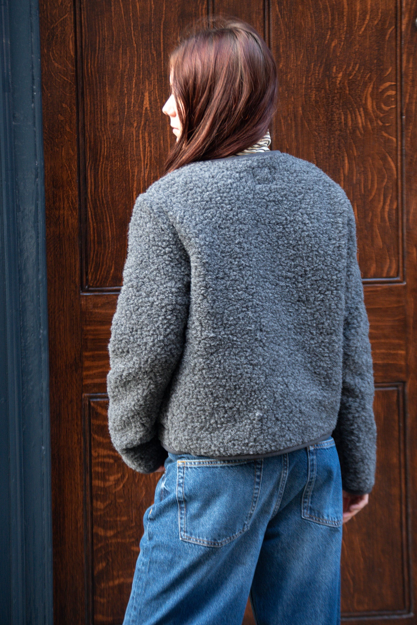 YOKO Wool Kally Graphite Jacket | The Mercantile London