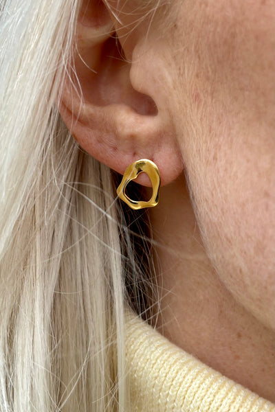 Enamel Copenhagen Daphne Gold Studs | The Mercantile London
