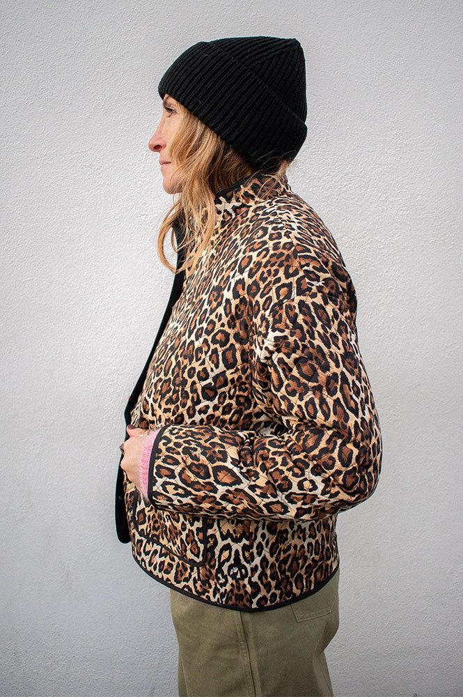 ICHI Livanta Leopard Quilted Jacket – The Mercantile London